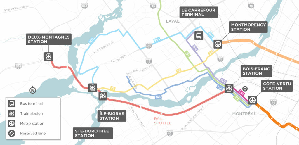 Deux-Montagnes/Laval area - Mobilité Montréal