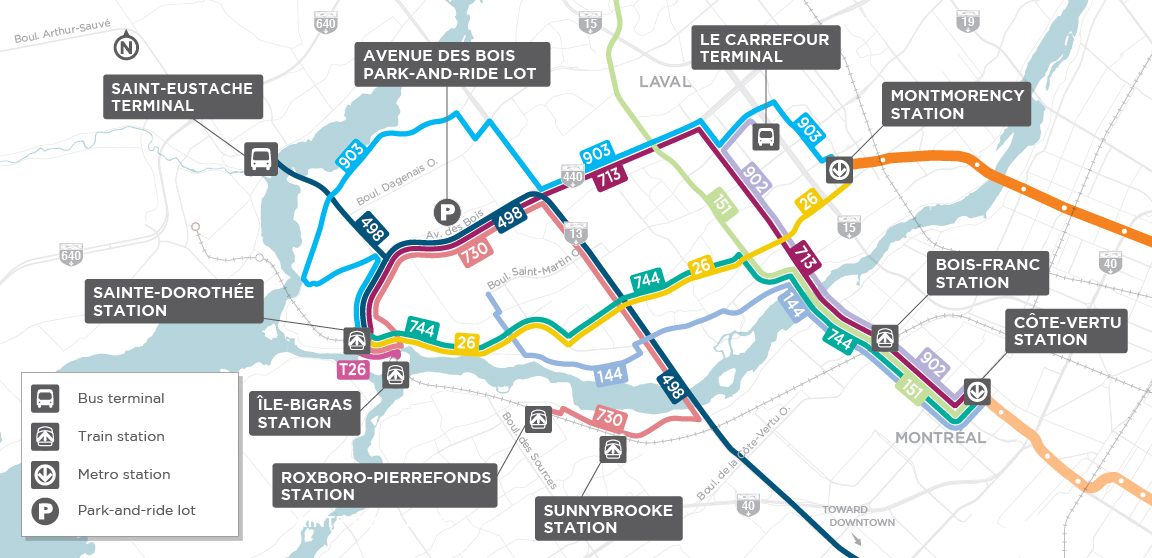 Deux-Montagnes/Laval area - Mobilité Montréal